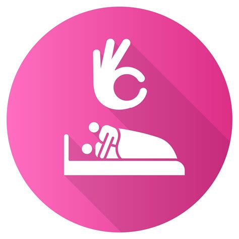 Sexual Consent Pink Flat Design Long Shadow Glyph Icon Intimate