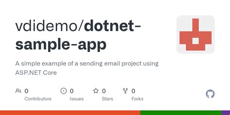 Github Vdidemodotnet Sample App A Simple Example Of A Sending Email Project Using Aspnet Core