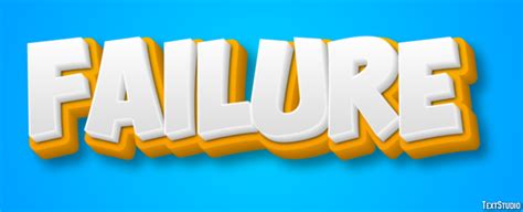 Failure Yellow White 3d Text Effect Generator