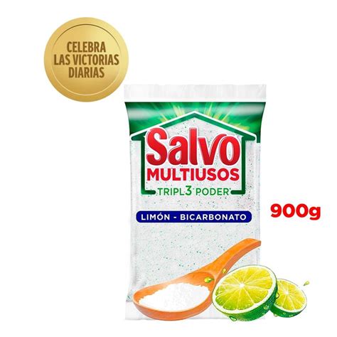 Detergente En Polvo Salvo Multiusos Limón Bicarbonato Para Toda Tu Casa