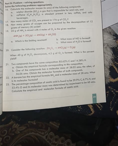 Part Iv Problem Solving Questions Solve The Following Problems Approp