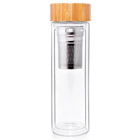 Double Wall Glass Infuser Bottle 450ml Ayusa Tea