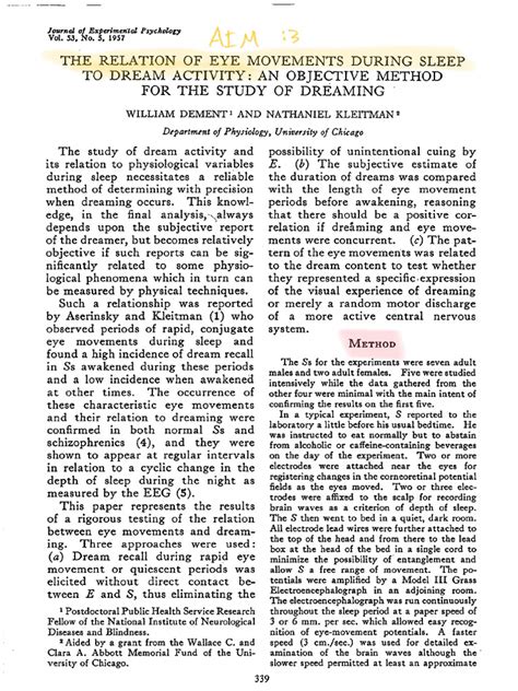 Dement Kleitman 1957 Pdf
