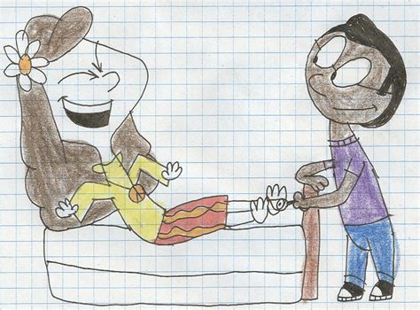 Myles Tickles Jennys Feet By Frogwoodproductions On Deviantart
