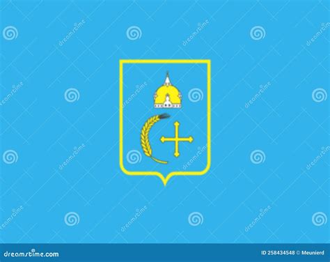 Glossy Glass Flag Of Sumy Oblast Stock Illustration Illustration Of