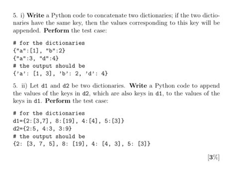 Solved 5 I Write A Python Code To Concatenate Two