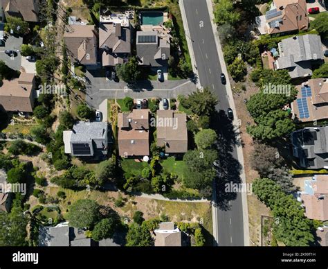 An Aerial View Of The Pacific Palisades California Housing Development