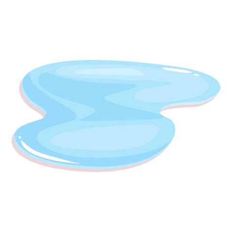 Premium Vector Blue Liquid Puddle Forming Abstract Shape On The Ground