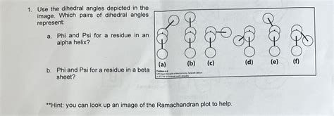 Use The Dihedral Angles Depicted In The Image Which