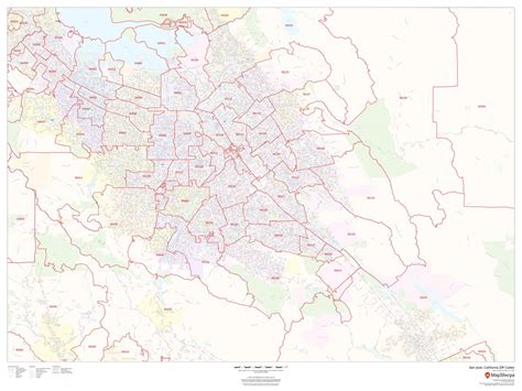 Zip Code Map San Jose San Jose California Zip Code Map