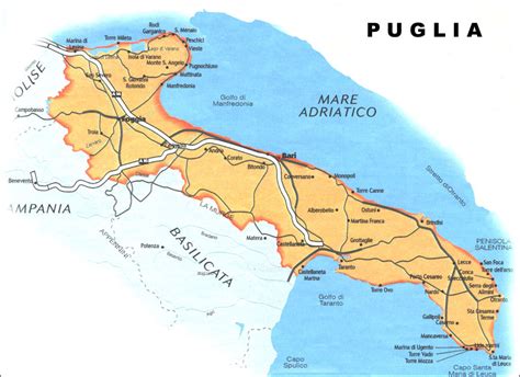 Map Of Puglia Map Puglia Italy Map Of Puglia Map Map Of Italy Puglia