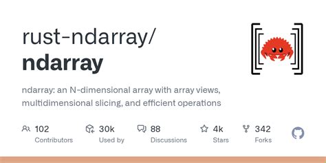 Ndarrayreadme Quick Startmd At Master · Rust Ndarrayndarray · Github