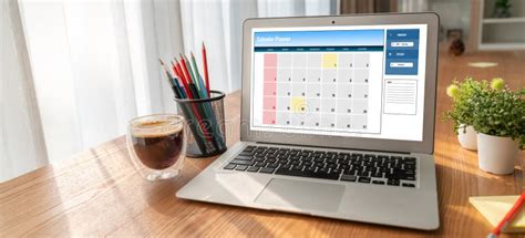 Calendar On Computer Software Application For Modish Schedule Planning