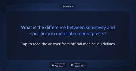 What Is The Difference Between Sensitivity And Specificity In Medical Screening Tests
