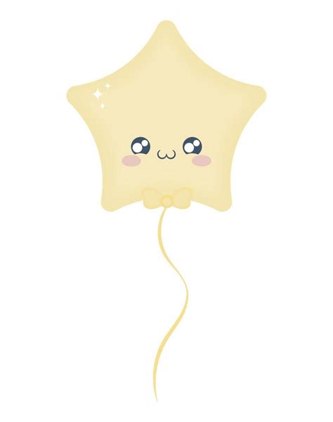 Kawaii Star Balloon 21385808 Vector Art At Vecteezy