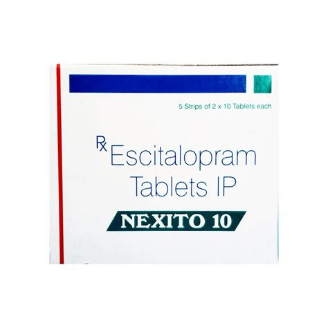 Nexito 10mg At ₹ 110 Stripe Escitalopram Tablet In Nagpur Id