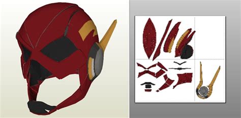 Fiash Ssktjl Helmet Cowl Cosplay Pepakura Patterns Foam Template Diy