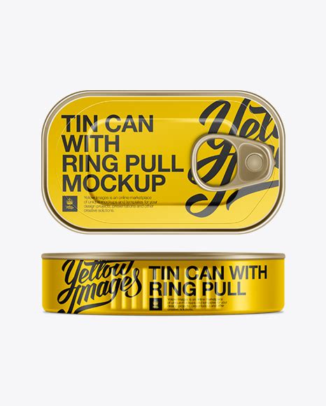Tin Can W Pull Tab Mockup Free Download Images High Quality Png 