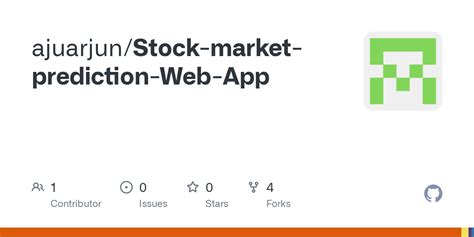 Github Ajuarjunstock Market Prediction Web App