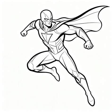 Superhero Outline Drawings Ai Generated Art Gallery
