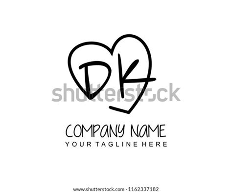 Initial D K Love Logo Template Stock Vector Royalty Free 1162337182 Shutterstock