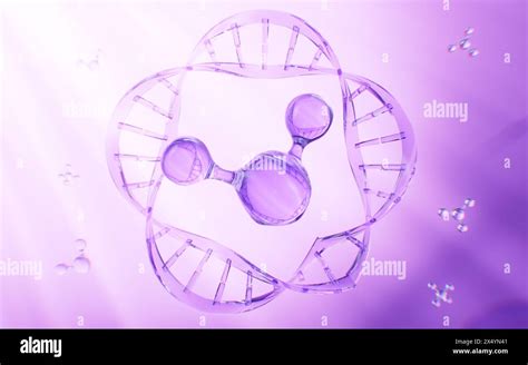 Circular Dna And Molecular Structure Skincare And Biomedical Concept 3d Rendering 3d