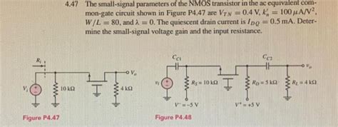 4 47 the small signal parameters of the nmos transistor in the ac equi