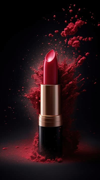 Download Red Lipstick Make Up Cosmetics Royalty Free Stock
