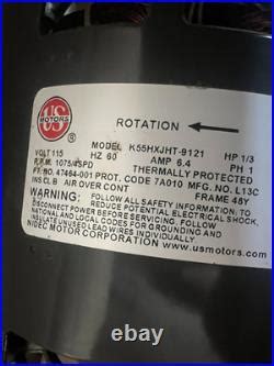 Oem 13 Hp 115 Furnace Blower Motor Us Motors K55hxjht 9121 Furnace