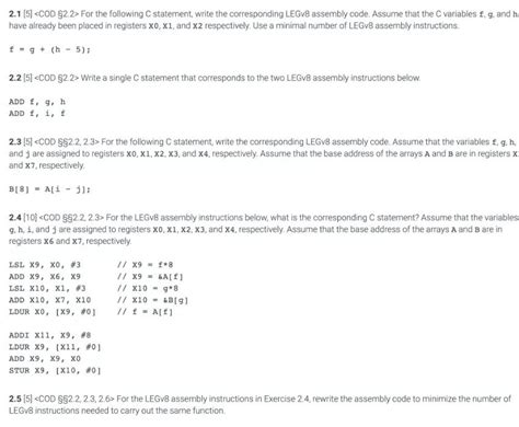 solved 2 1 [5] for the following c statement write the