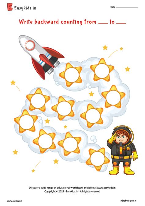 Backward Counting Worksheet Template Worksheets Library