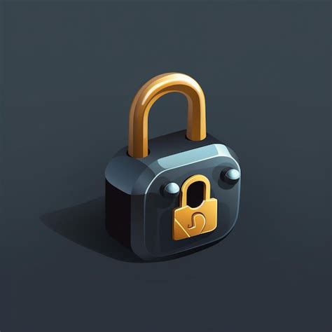 Premium Ai Image Cartoon Padlock 3d