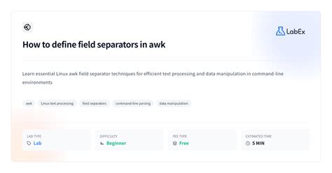 How To Define Field Separators In Awk Labex