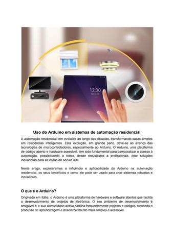 Uso Do Arduino Em Sistemas De Automação Residencial By Redeshop Issuu