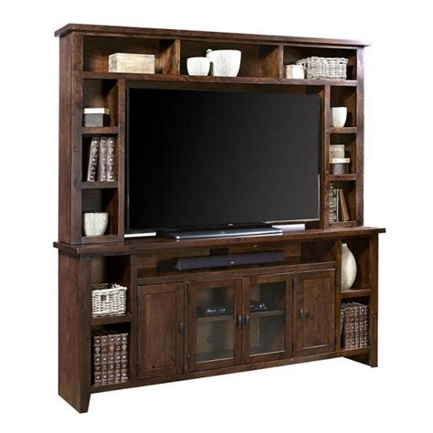 Alder Grove 84 Inch Entertainment Center Tobacco Aspenhome