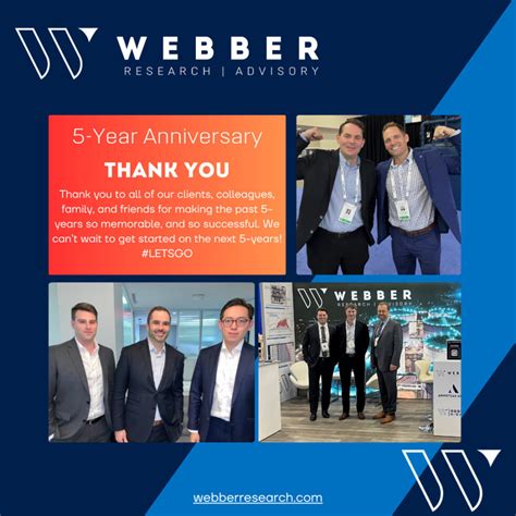 Webber Research Celebrating Our 5 Year Anniversary Webber Research