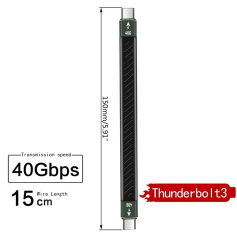 Pd 60w Thunderbolt 3 Cable Certified 40gbps Type C Grandado