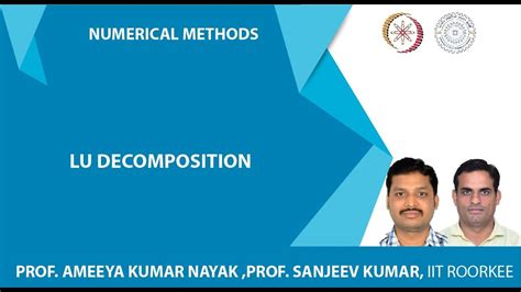 Lu Decomposition Youtube