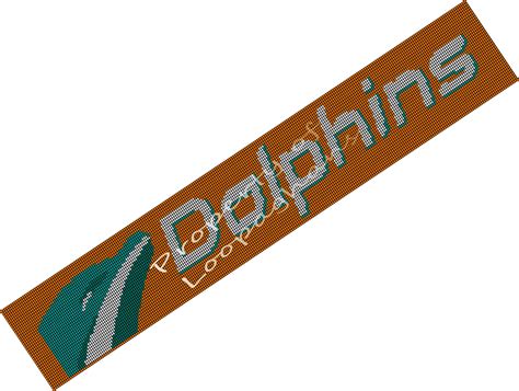 Miami Dolphins Crochet Scarf Pattern Graph Loopaghans Custom Crochet
