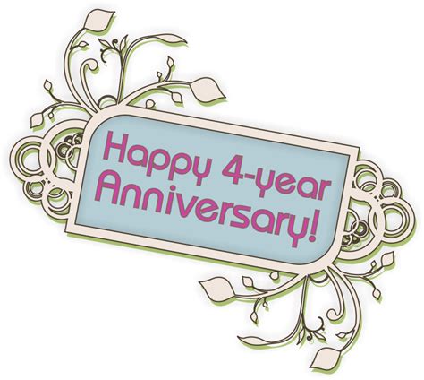 Happy Anniversary 4 Years And Counting 4th Anniversary Wall And Art