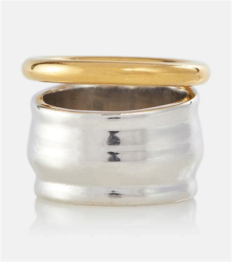 Loewe Stacked Sterling Silver Ring Loewe