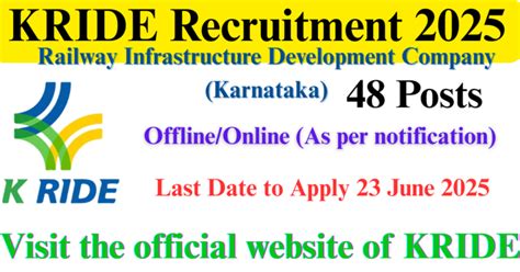 Kride Recruitment 2025 Big Opportunity For General Manager Senior Executive And More Apply