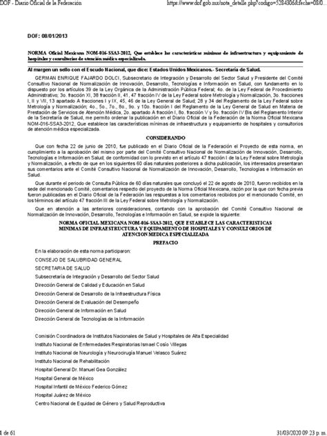Nom 016 Ssa3 2012 Equipamiento Pdf Hospital Laboratorios