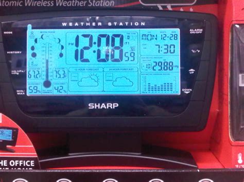 Atomic Clocks Store Sharp Weather Station Clock Atomic Wireless Spc502