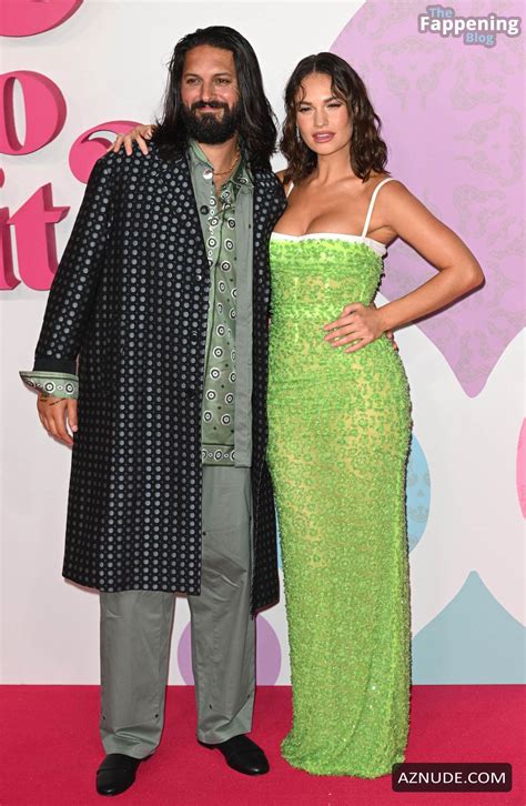 Lily James Sexy Looks Stunning In A Hot Green Dress At Odeon Luxe