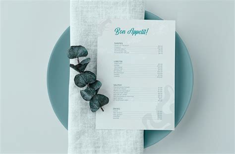 Menu On Behance