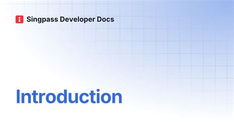 introduction singpass developer docs