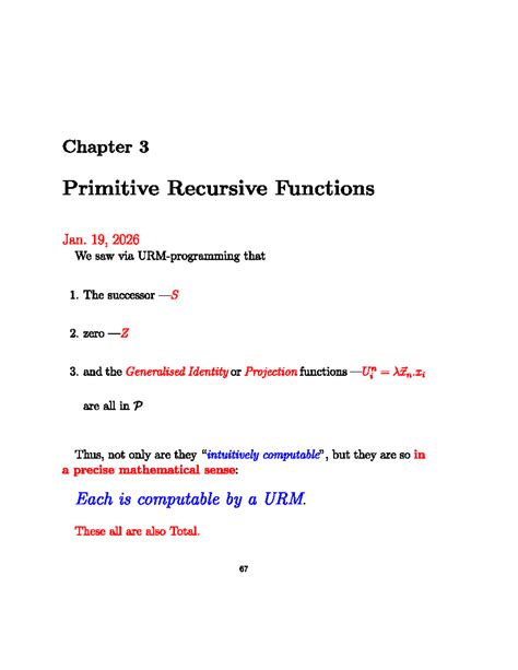 Chap 3 Primitive Recursive Functions Notes Theory Of Computation
