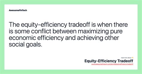 Equity Efficiency Tradeoff Awesomefintech Blog