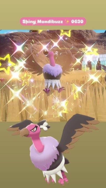 Shiny Mandibuzz 0630 Caught In Pokemon Scarlet Indigo Disk Dlc With